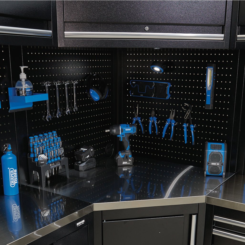 Modular Corner Unit Back Panels/Pegboards, 795mm | BUNKER®